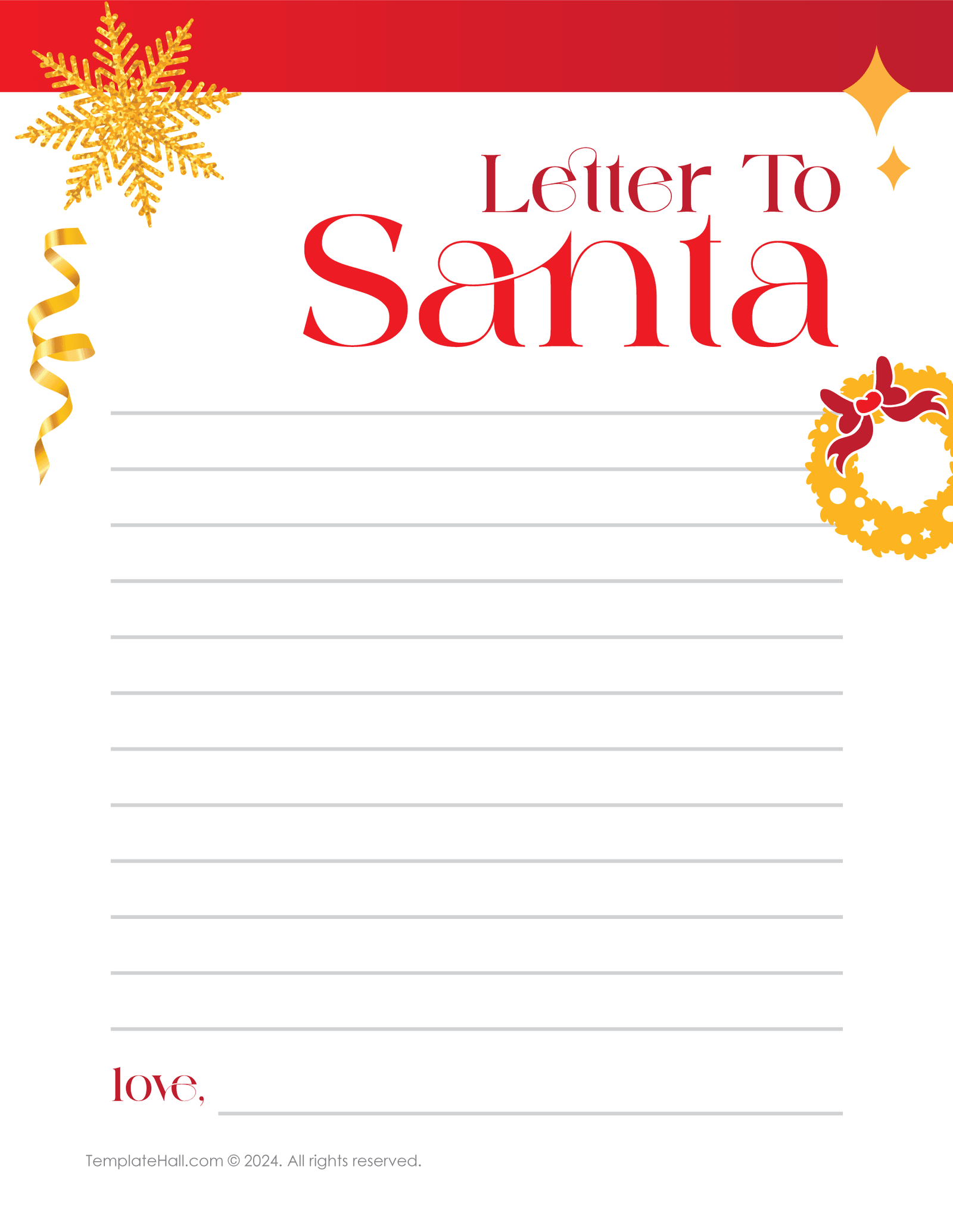 10+ Letter to Santa Templates [Free PDF Download]