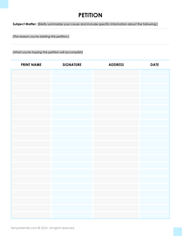 10+ Free Petition Templates [Word, Google Doc, PDF]