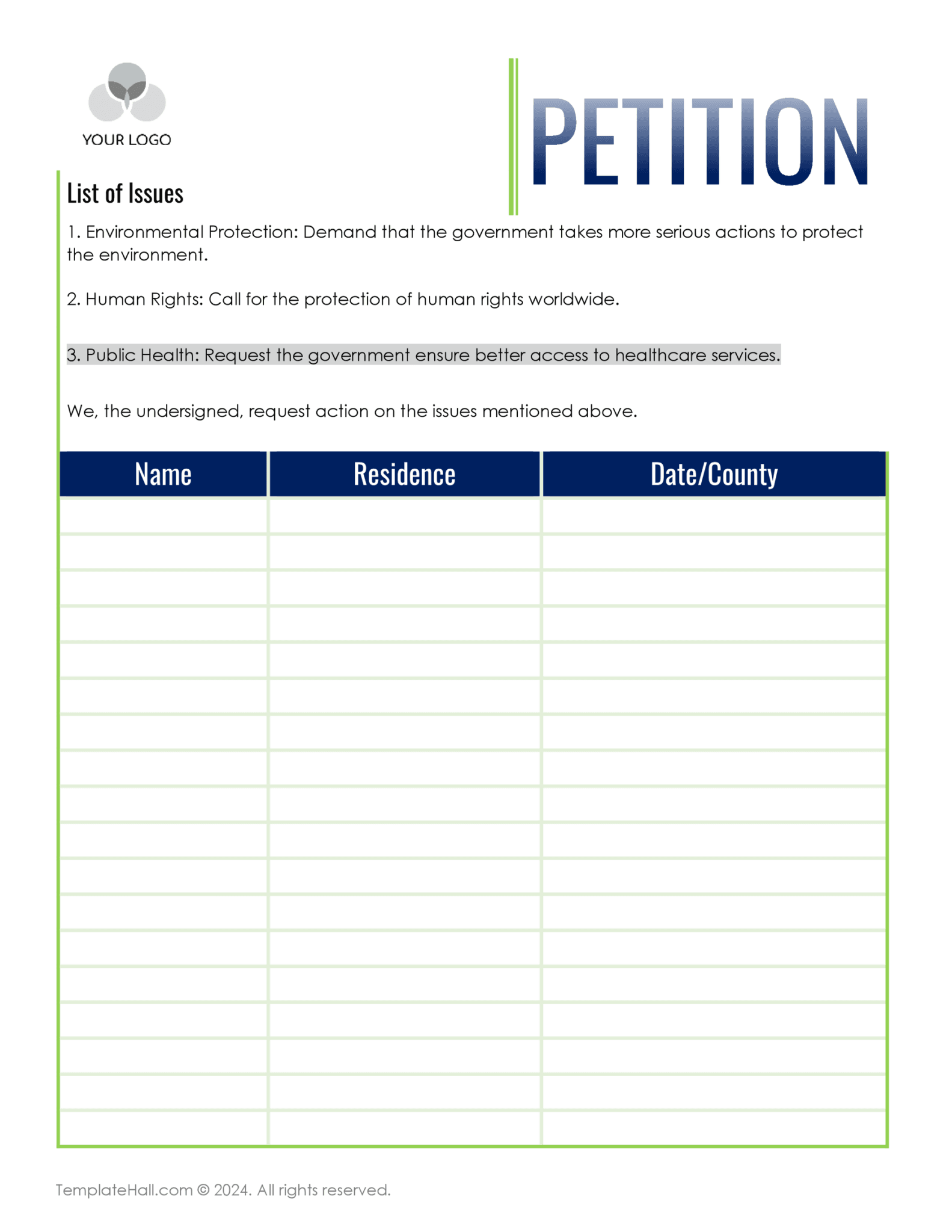 10+ Free Petition Templates [Word, Google Doc, PDF]