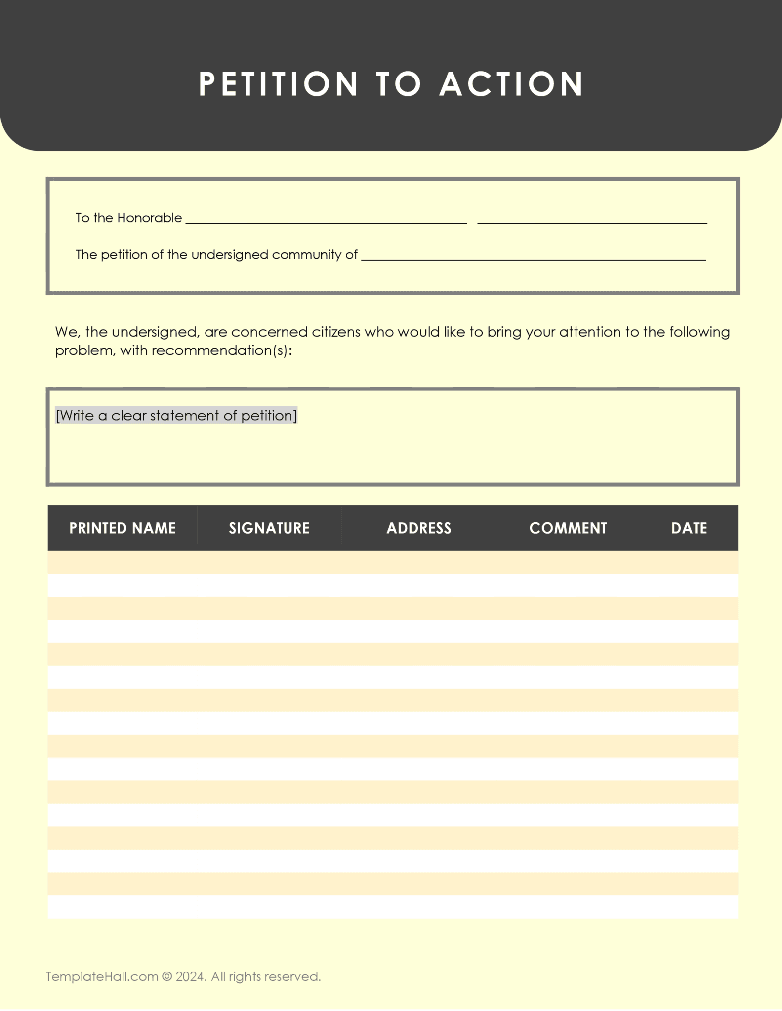 10+ Free Petition Templates [Word, Google Doc, PDF]