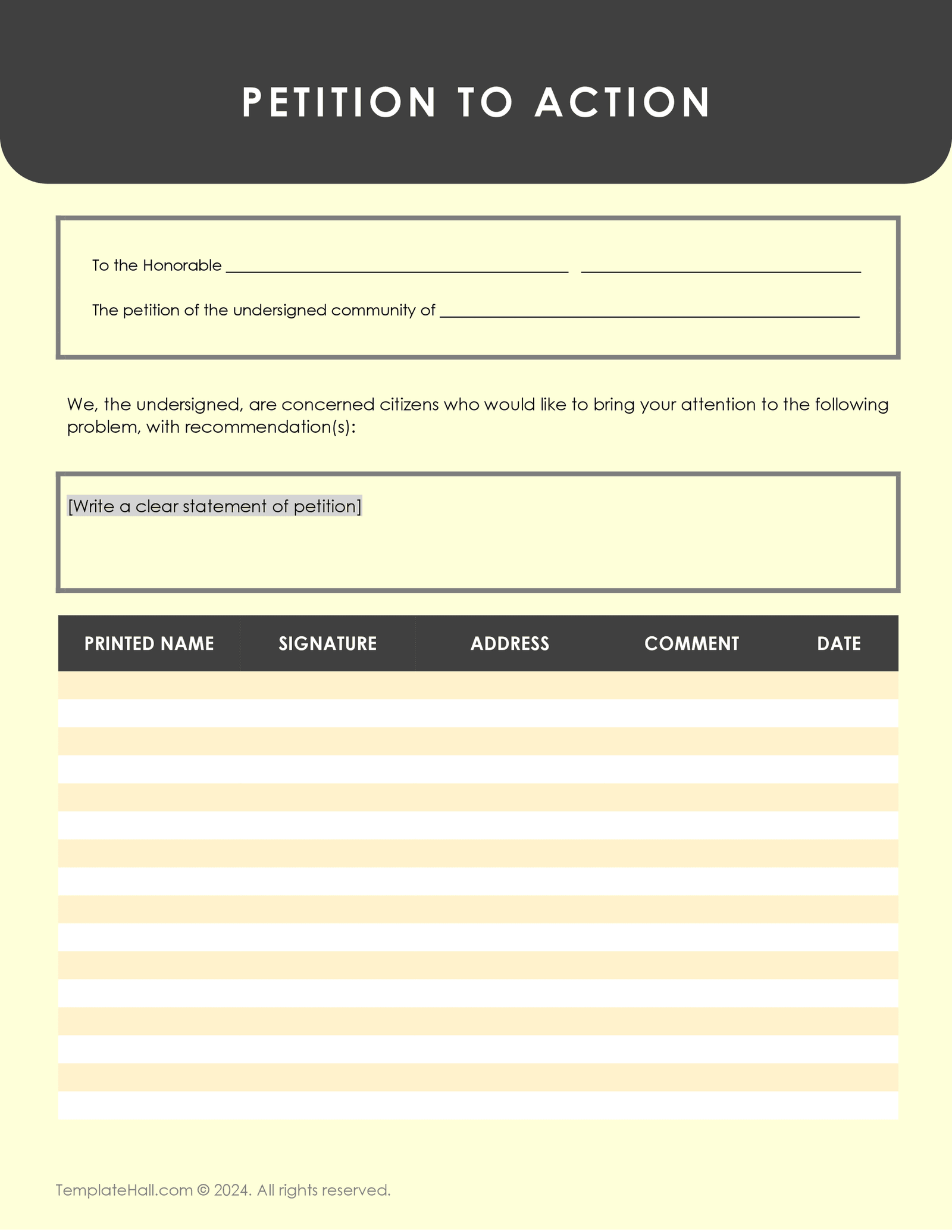 10+ Free Petition Templates [Word, Google Doc, PDF]