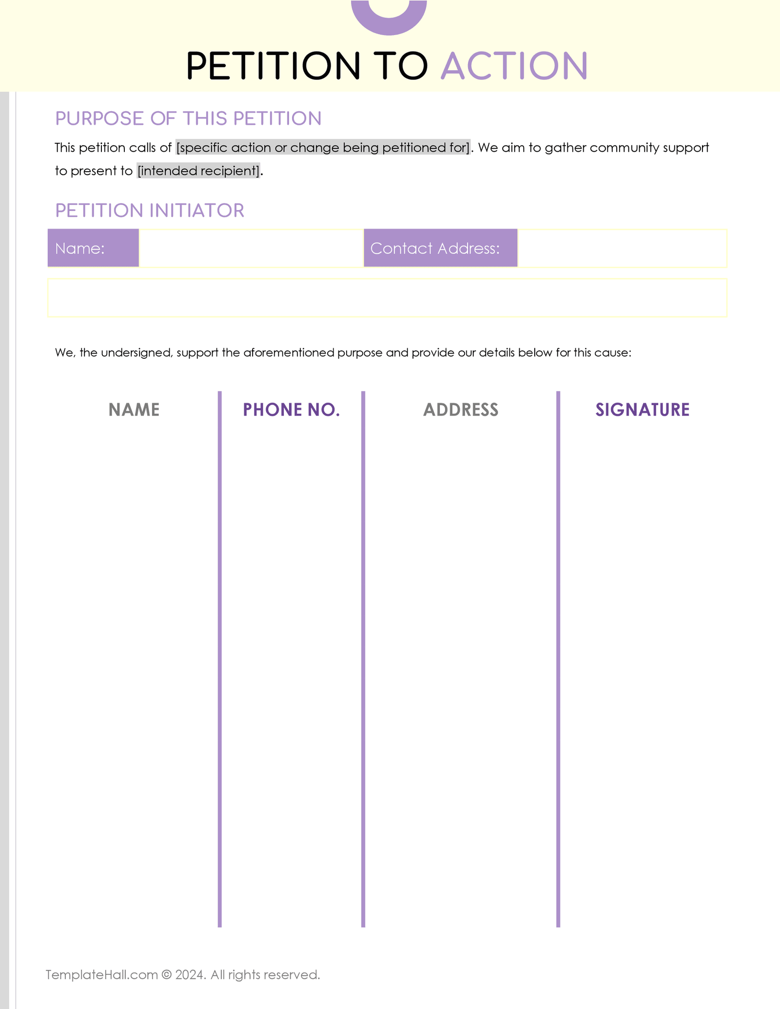 10+ Free Petition Templates [Word, Google Doc, PDF]