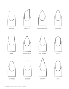 9+ Printable Nail Shape Templates [Free PDF Download]
