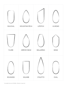 9+ Printable Nail Shape Templates [Free PDF Download]