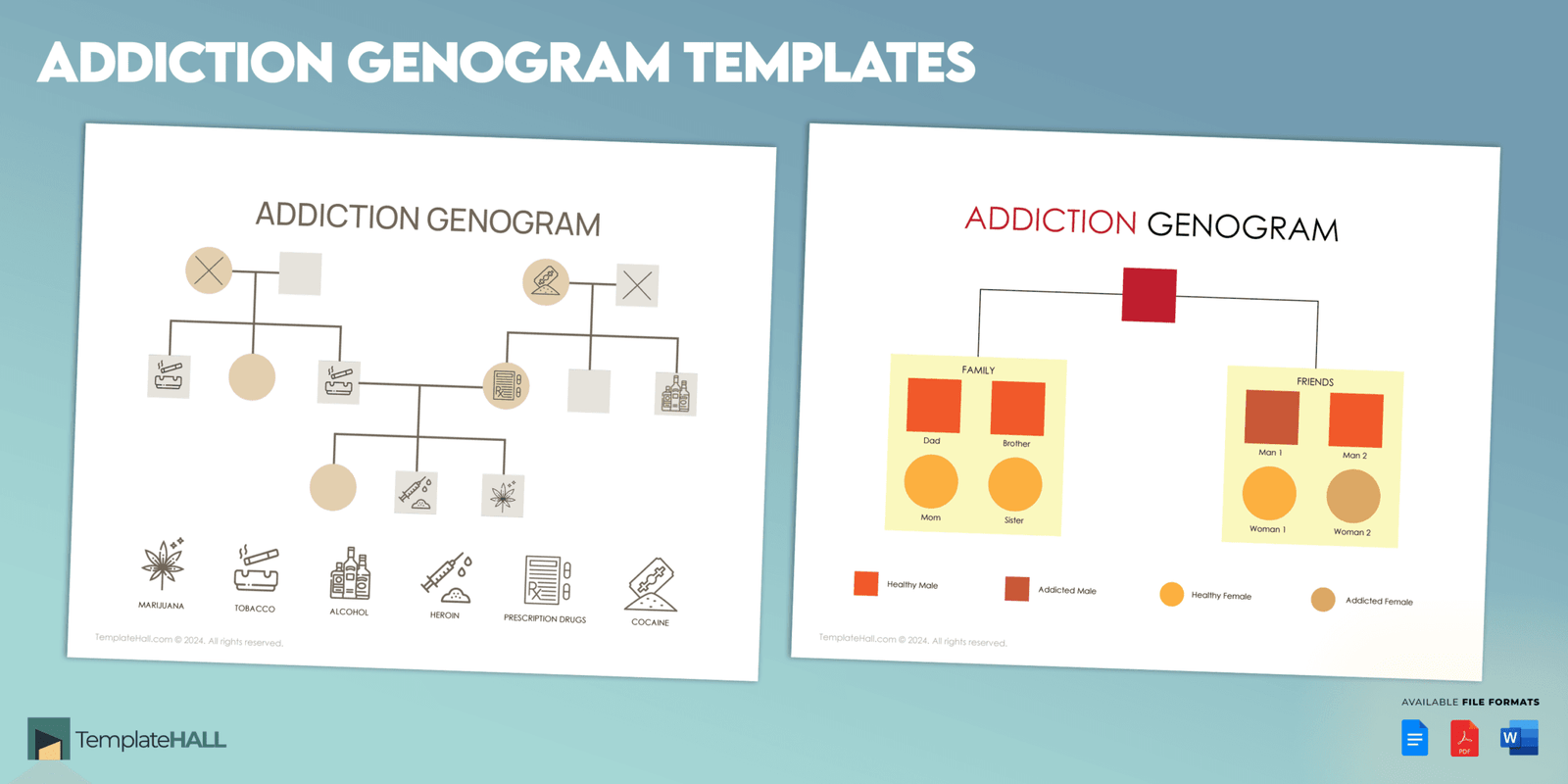 Printable Addiction Genogram Templates [Word, PDF, G. Docs]