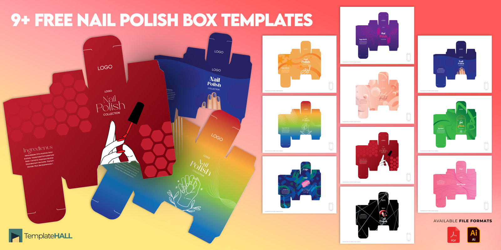10 Free Nail Polish Box Templates: PDF and AI