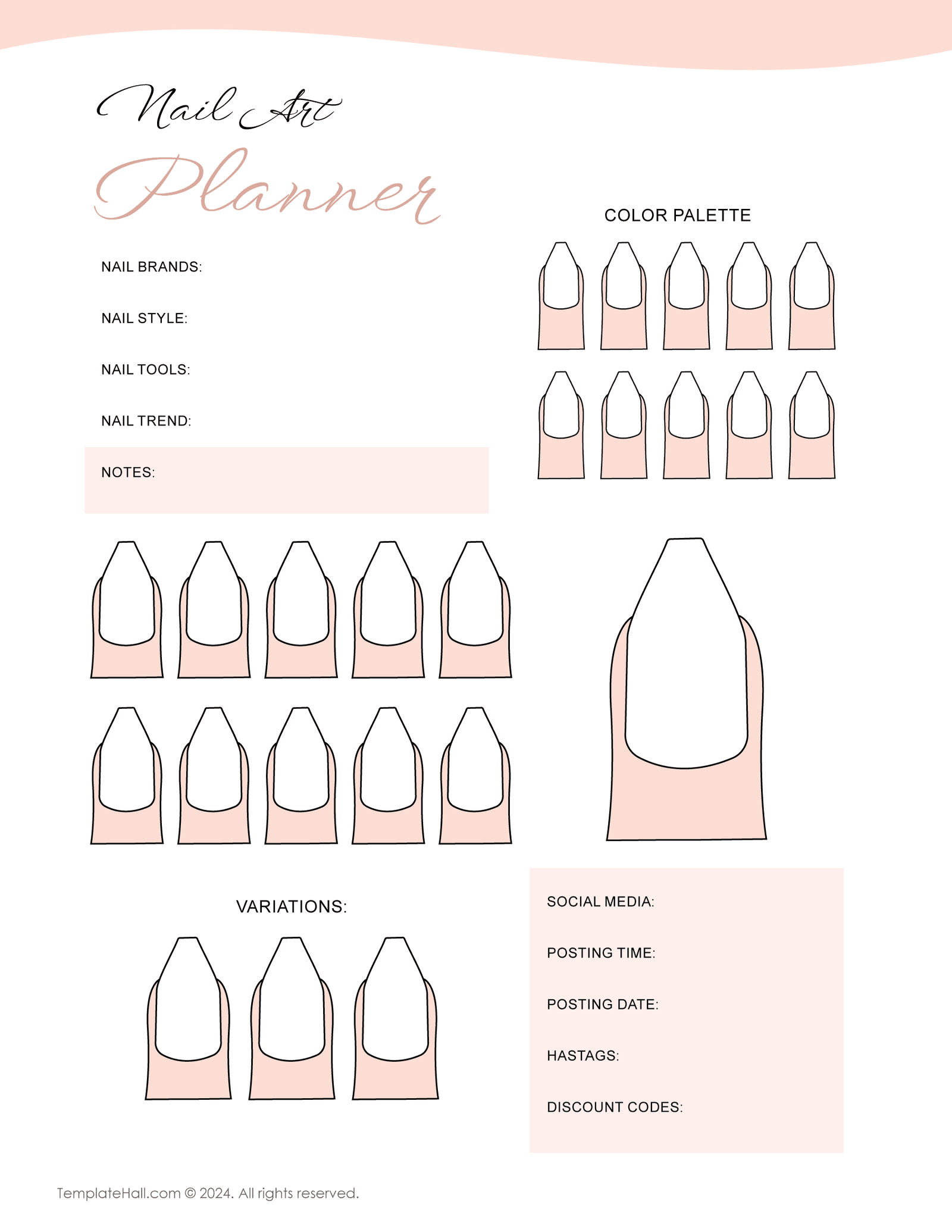 4+ Printable Nail Planner Templates [PDF, Word, G. Docs, AI]