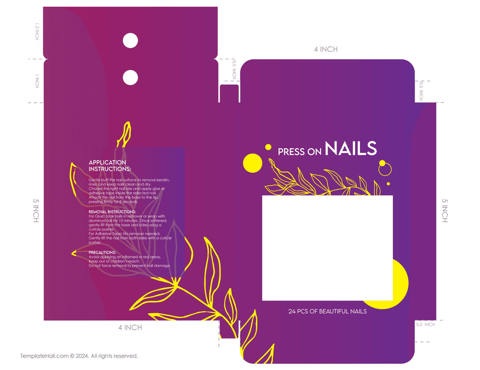 9+ Press-On Nail Box Packaging [Free PDF & AI Templates]
