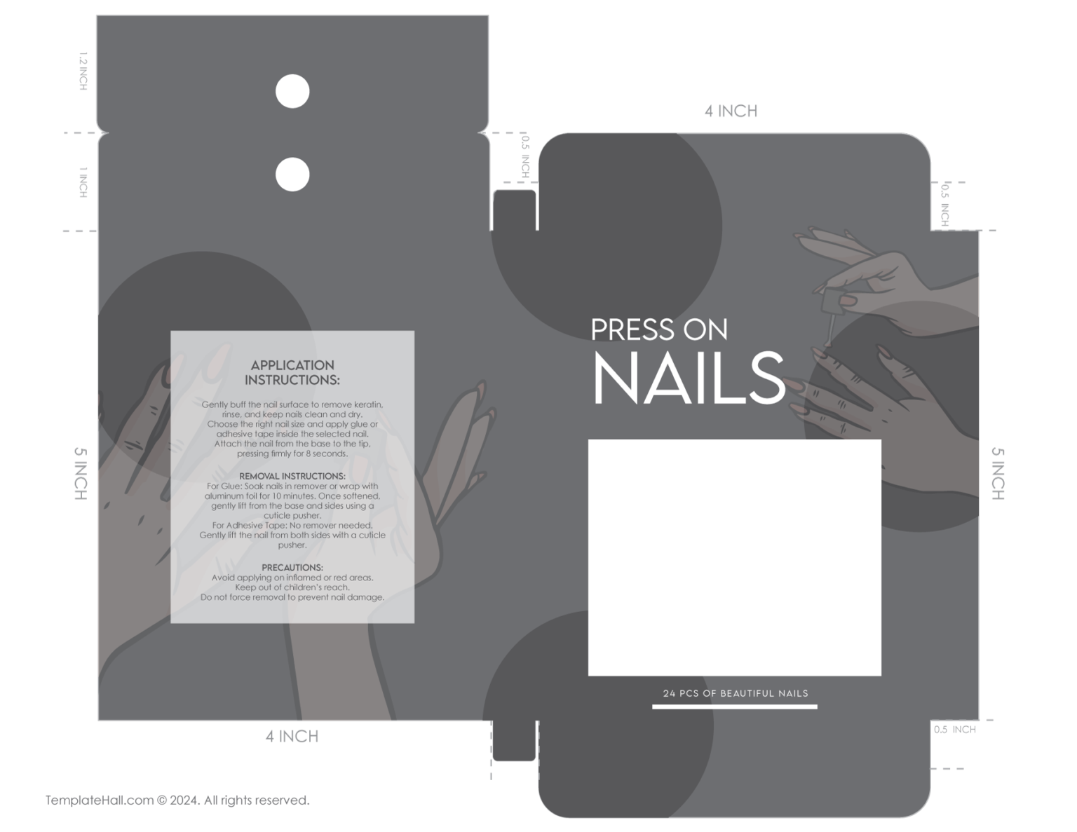 9+ Press-On Nail Box Packaging [Free PDF & AI Templates]