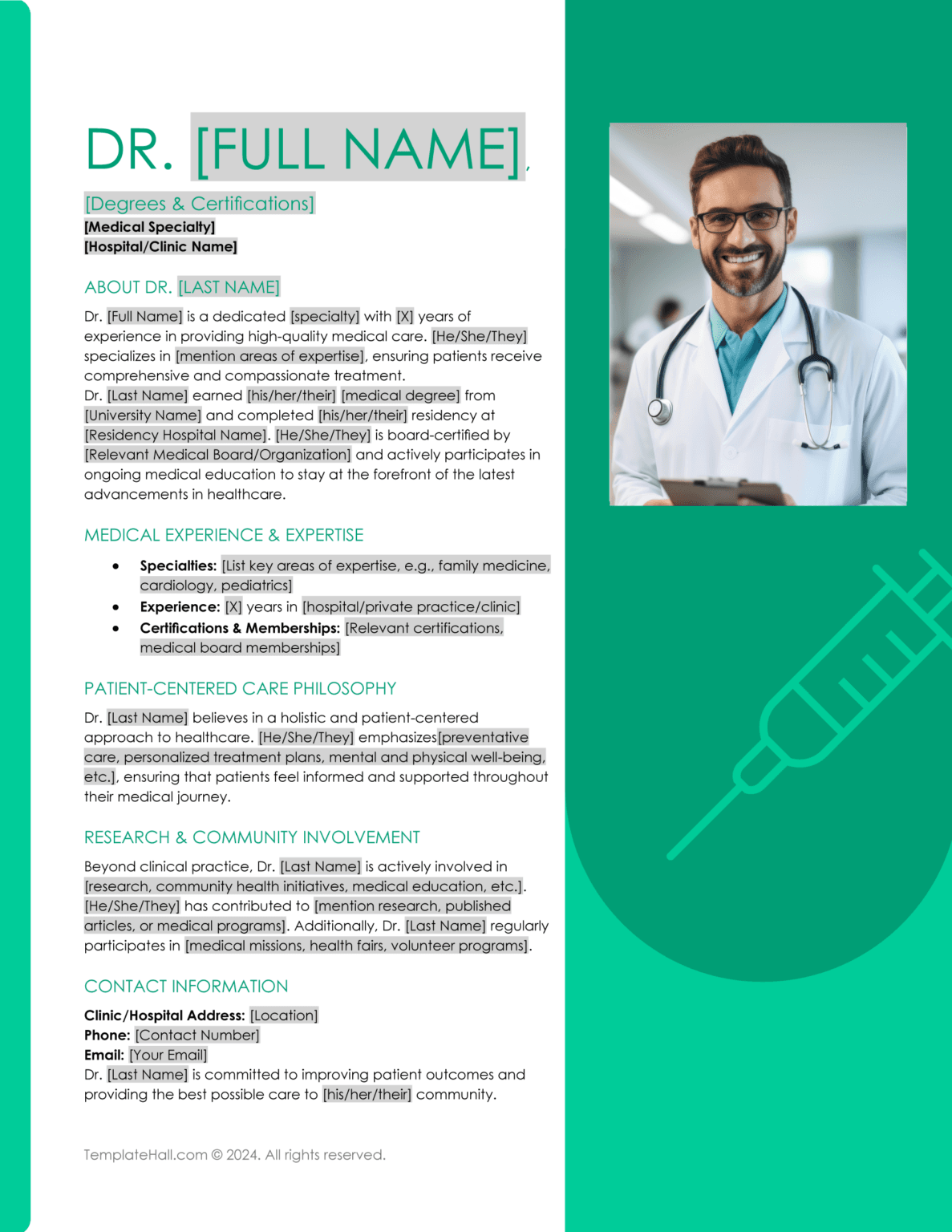 Free Board Member Bio Template [Word, Google Docs, and PDF]