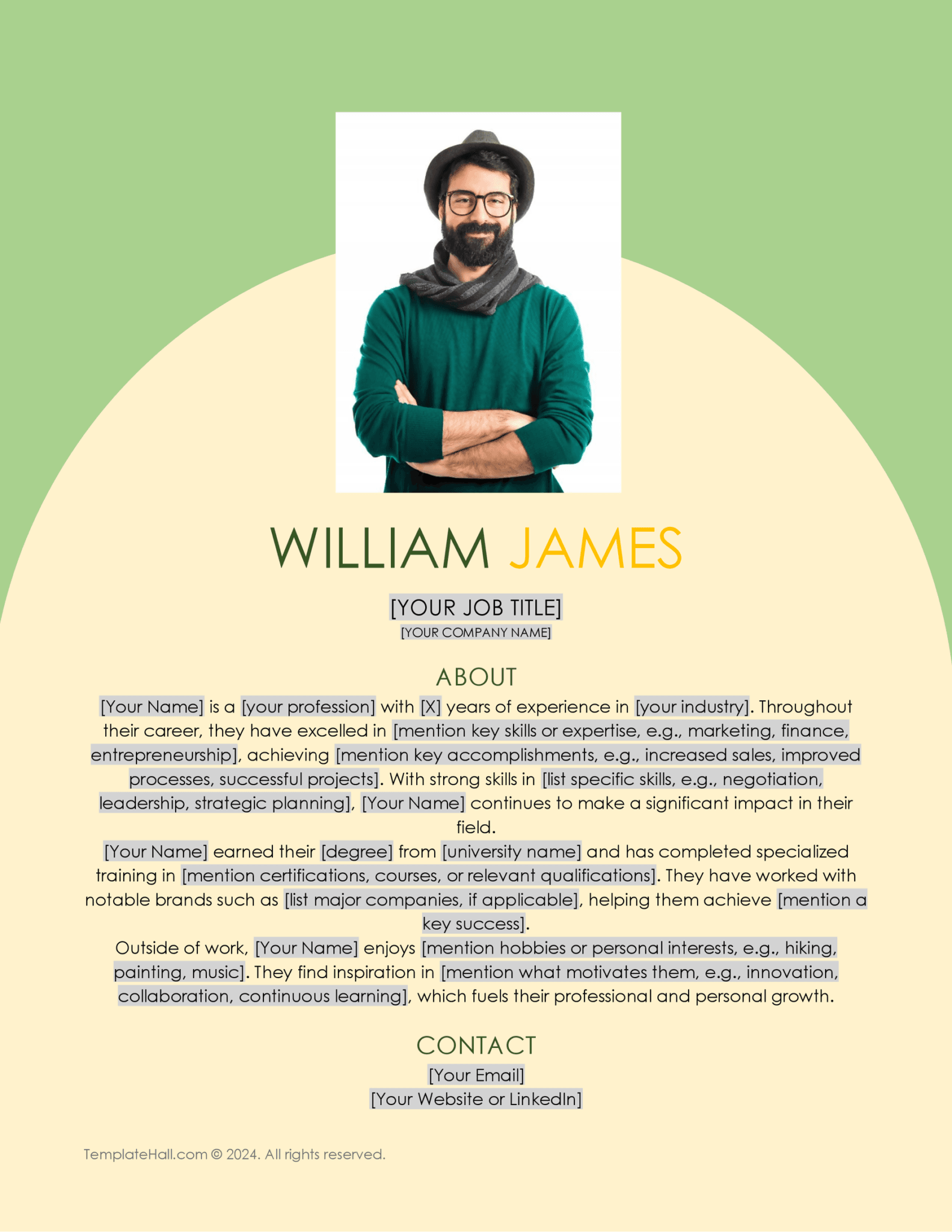 7+ Free Professional Bio Templates– Word & Google Docs Format